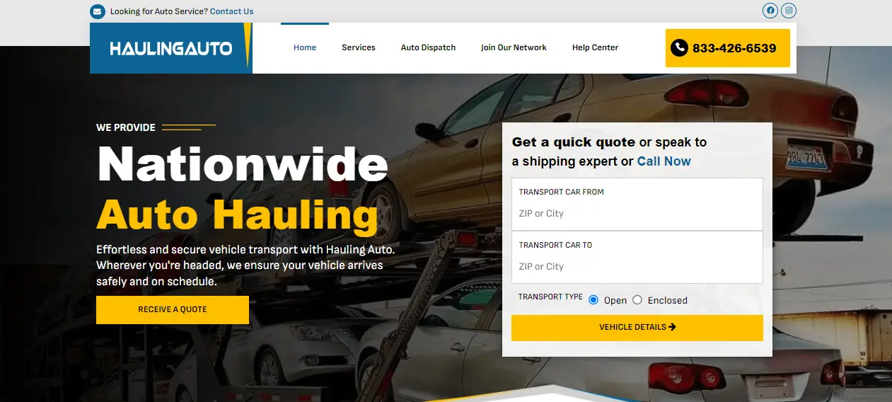 Hauling Auto | Nationwide Vehicle Transport & Towing Service